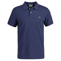 Poloshirt Gant "Poloshirt Slim Shield Pique Polo 1er Pack", Herren, Gr. 4XL, blau (dunkelblau), Obermaterial: 100% Baumwolle CO., Shirts