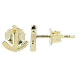 Adelia&acute;s Paar Ohrh&auml;nger ADELIA ́S "Damen Ohrstecker aus Gold 333 mit Herz - Anker und Strass", silber, Ohrringe, Damen, Damen, Gelbgold 333 Gold, Gelbgold 333, Gold