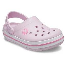 Clog Crocs "Crocband Clog", Kinder, Gr. 27, rosa (rosa, wei&szlig;), CrosliteTM, kontrastfarbene Details, Schuhe Clog, Sandale, Sommerschuh, Badeschuh mit L&uuml;ftungs&ouml;ffnungen