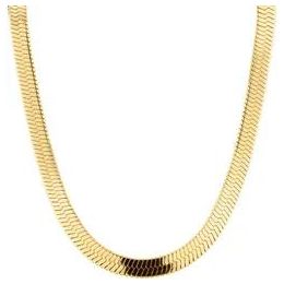 Edelstahlkette Liebeskind Berlin "LJ-0884-N-45, LJ-0885-N-45", gold (gelbgoldfarben), Halsketten, Damen, Edelstahl, L: 45 B: 6mm, Edelstahlkette, B:6mm