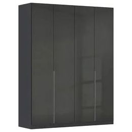 Dreht&uuml;renschrank OTTO HOME "Kleiderschrank Schrank Garderobe AGORDO TOPSELLER Schlafzimmer", grau (graumetallic, effektgrau hochglanz), B:181cm H:229cm T:54cm, Holzwerkstoff, Schr&auml;nke, Dreht&uuml;renschrank, durchdachte Innenausstattung, in 8 Breiten und 2 H&ouml;hen MADE IN GERMANY, Topseller