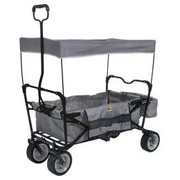 Bollerwagen Pinolino "Paxi, grau", schwarz (schwarz, grau), Bollerwagen, Kinder, Kunststoff, Metall, BxTxH: 124x59x66 cm