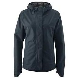 Fahrradjacke Gonso "SAVE JACKET ESSENTIAL W", Damen, Gr. 40, blau (nachtblau), 100% Polyester, Rundhals, Jacken Fahrradjacke, Damen Regenjacke wind- und wasserdicht, Radjacke mit Kapuze