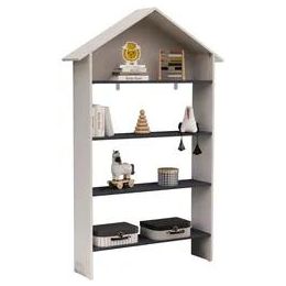 Standregal Vcm "Holz Kinderregal B&uuml;cherregal Kinder Regal Malusa", grau (wei&szlig;, anthrazit), Regale, Standregal