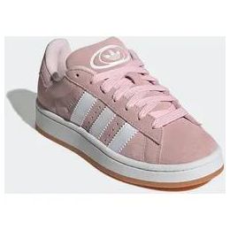 Sneaker Adidas ORIGINALS "CAMPUS 00S", M&auml;dchen, Gr. 38, wei&szlig; (clear pink, ftwr wei&szlig;, gum 2), Leder, Synthetik, Schuhe Sneaker, f&uuml;r Kinder und Jugendliche, mit Gummilaufsohle, mit Schn&uuml;rung
