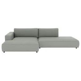 Ecksofa Musterring "Lucia", grau, B:330cm H:81cm T:190cm, 100% Polyester, Sofas, Ecksofa, verschiedene Farben, gro&szlig;er Longchair mit Armlehne, B330 x T190 cm