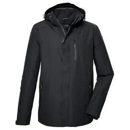Outdoorjacke Killtec "KOS 32 MN JCKT", Herren, Gr. L, schwarz, Obermaterial: 100% Polyester;Futter: 100% Polyester, Jacken Outdoorjacke, Wasserdicht, atmungsaktiv, abnehmbare Kapuze