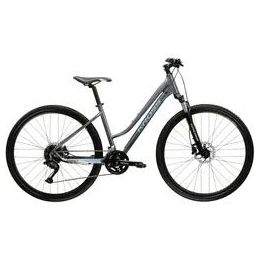 Crossrad KROSS "Evado 5.0" Gr. 48, grau (grau, schwarz), Fahrr&auml;der, Damen, 48cm, 28 Zoll (71,12cm) hinten: 28 Zoll (71,12cm)