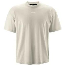 Rundhalsshirt Gonso "OffBike T-Shirt Oversized", Herren, Gr. S, grau (hellgrau), 45% Baumwolle, 45% Modal, 10% Elasthan, Rundhals, Shirts Rundhalsshirt, Unisex T-Shirt mit Logo, Off-Bike Shirt, Oversize-Fit