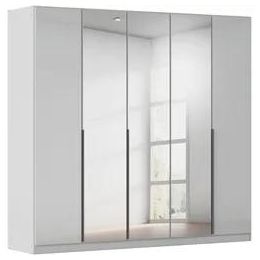 Dreht&uuml;renschrank OTTO HOME "Kleiderschrank Kleiderschr&auml;nke Schrank Garderobe AGORDO mit Glasfront", grau (seidengrau, glas seidengrau), B:226cm H:229cm T:54cm, Holzwerkstoff, Schr&auml;nke, Dreht&uuml;renschrank, durchdachte Innenausstattung, in 8 Breiten und 2 H&ouml;hen MADE IN GERMANY