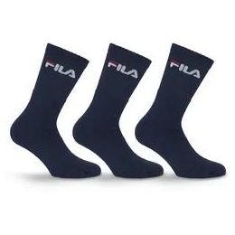 Tennissocken Fila "UNISEX CREW TENNIS FULL TERRY SOCKS", Gr. 39-42, blau (navy), Baumwolle, Elasthan, Polyester, unifarben, elastisch, Socken Tennissocken, mit verst&auml;rkten Belastungszonen