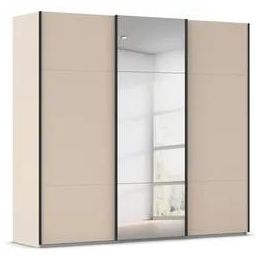 Schwebet&uuml;renschrank Rauch "Kleiderschrank Schrank Garderobe Schlafzimmerschrank CONTIDO", beige (beige (champagner)), B:242cm H:223cm T:68cm, Holzwerkstoff, Schr&auml;nke, Schwebet&uuml;renschrank, aus hochwertigem Material in 6 Breiten 2 Griff-Farben MADE IN GERMANY