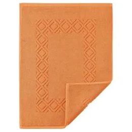 Badematte Egeria "Denver" Gr. 2, orange, H:8mm, Baumwolle, Badematten, Badematte