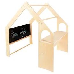 Spielhaus Pinolino "Thilda", beige (natur), Spielh&auml;user, KinderB:119cm H:122cm T:9cm, Holz, Spielhaus, B:119cm H:122cm T:9cm