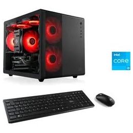 CSL PC "Cube V24143", schwarz, Microsoft Windows 11 Home (64 Bit), 16 GB RAM 500 GB SSD, Desktop-PCs, PC