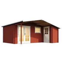 Gartenhaus Lasita Maja "LITTLE ROCK", rot (schwedenrot), Fu&szlig;boden im Gartenhaus, ohne Dacheindeckung, Holzwerkstoff, Gartenh&auml;user, Gartenhaus