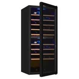 Exquisit Weink&uuml;hlschrank "WS2-114-GTE-160G", Energieeffizienz: G (A-G), schwarz, B:55,2cm H:129cm T:57,5cm, Weink&uuml;hlschr&auml;nke, Digitale Temperaturanzeige