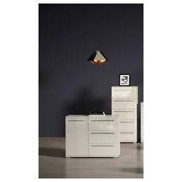 Kommode OTTO HOME "Piano, UV lackiert, hochgl&auml;nzend in beige oder wei&szlig;, FSC-zertifiziert", beige (beige hochglanz), B:107cm H:85cm T:45cm, Spanplatte, Sideboards, Kommode, 1-t&uuml;rig mit 3 Schubladen, Soft-Close Funktion