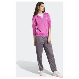 Trainingsanzug Adidas SPORTSWEAR "W LINEAR TS", Damen, Gr. XS, pink (semi lucid fuchsia), Obermaterial: 100% Polyester, Sportanz&uuml;ge Trainingsanzug, zweiteiliges Set, f&uuml;r Laufen, aus Polyester, mit Rippb&uuml;ndchen
