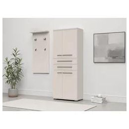 Garderobenschrank OTTO HOME "Opera, Kleiderschrank", beige (kaschmirfarbe), B:76cm H:194cm T:36cm, Schr&auml;nke, Garderobenschrank, UV-lackiert, hochwertige Beschl&auml;ge, Soft-Close Funktion