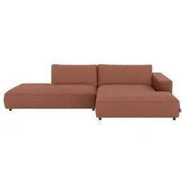 Ecksofa Musterring "Lucia", braun (rusty), B:330cm H:81cm T:190cm, 100% Polyester, Sofas, Ecksofa, verschiedene Farben, gro&szlig;er Longchair mit Armlehne, B330 x T190 cm