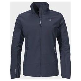 Sch&ouml;ffel Outdoorjacke SCH&Ouml;FFEL "Softshell Jk Style Mirusha WMS", Damen, Gr. 34, blau (8820, blau), Oberstoff: Aussenseite: 100% Polyester, Innenseite: 100% Polyester; (Membran: Thermoplastisches Polyurethan); Futter: 100% Polyester, regular fit, hoch geschlossener Ausschnitt, Jacken Outdoorjacke