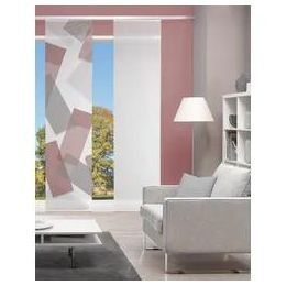 Schiebegardine Vision "NAYAH" Gr. 1, rot (bordeaux), B:60cm H:260cm, Polyester, Gardinen, SCHIEBEVORHANG, BAMBUS, DIGITALDRUCK