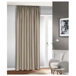 Vorhang HOMING "Tia" Gr. 2, beige (leinen), B:135cm H:245cm, Polyester, Gardinen, Fertigschal