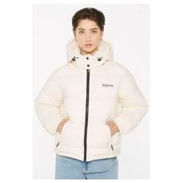 Outdoorjacke Harlem Soul, Damen, Gr. L, beige (ecru), Web, Material Oberstoff: 100% Polyester, Futter Rumpf: 100% Polyamid, Futter &Auml;rmel: 100% Polyester, F&uuml;llung: 100% Polyester, unifarben, regular fit normal, eingesetzt elastischer Bund, Jacken Outdoorjacke, mit abtrennbarer Kapuze