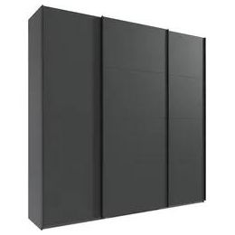 Kleiderschrank wimex "Mugano, Made in Germany, Lieferung bis in Deine Etage und Stellort", schwarz (grafit, griffe schwarz), B:225cm H:236cm T:65cm, Holzwerkstoff, Schr&auml;nke, Kleiderschrank, 3 Schwebet&uuml;ren, gro&szlig;e Gr&ouml;&szlig;en, mit oder ohne Spiegel, Metallgriffe