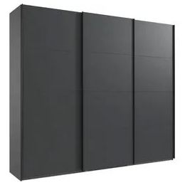 Kleiderschrank wimex "Mugano, Made in Germany, Lieferung bis in Deine Etage und Stellort", schwarz (grafit, griffe schwarz), B:270cm H:236cm T:65cm, Holzwerkstoff, Schr&auml;nke, Kleiderschrank, 3 Schwebet&uuml;ren, gro&szlig;e Gr&ouml;&szlig;en, mit oder ohne Spiegel, Metallgriffe