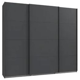 Kleiderschrank wimex "Mugano, Made in Germany, Lieferung bis in Deine Etage und Stellort", schwarz (grafit, griffe schwarz), B:225cm H:208cm T:65cm, Holzwerkstoff, Schr&auml;nke, Kleiderschrank, 3 Schwebet&uuml;ren, gro&szlig;e Gr&ouml;&szlig;en, mit oder ohne Spiegel, Metallgriffe