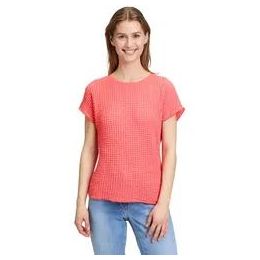 Kurzarmshirt Betty Barclay "Damen mit U-Boot-Ausschnitt", Damen, Gr. 44, rot (hot coral), Obermaterial: 97% Polyester, 3% Elasthan, loose fit normal, U-Boot-Ausschnitt, Shirts, Material