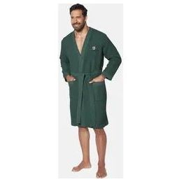 Hausanzug Jan Vanderstorm "Bademantel ARETTI" Gr. XXXL, gr&uuml;n (dunkelgr&uuml;n), 3XL, Obermaterial: 100% Baumwolle CO., Hausm&auml;ntel, Hausanzug