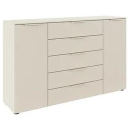 Schubkastenkommode Rauch "Flipp Schubladenkommode W&auml;scheschrank Schrank Bestseller OTTO ́s Choice", beige (beige (champagner)), B:160cm H:100cm T:42cm, Holzwerkstoff, Sideboards, 2-t&uuml;rig mit 5 Schubladen und Soft-Close-Funktion in zwei Breiten, Topseller