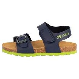 Sandale Trollkids "KIDS BERGEN SANDAL", M&auml;dchen, Gr. 35, blau (navy, gr&uuml;n), Synthetik, Schuhe Sandale