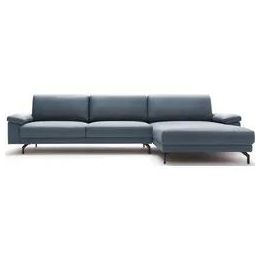 Ecksofa "CR.450 elegantes Designsofa mit hohem Sitzkomfort", blau (blaugrau), B:294cm H:95cm T:178cm, CREATION BY ROLF BENZ, Sofas, Ecksofa