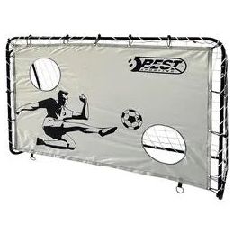 Fu&szlig;balltor BEST Sporting "Fu&szlig;balltor mit Torwand 2 Schussl&ouml;cher", schwarz (schwarz, grau), Sport-Tore, Kinder, B/H/L: 180cm x 120cm x 60cm, 1 Stk., B:180cm H:120cm L:60cm