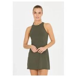 ENDURANCE ATHLECIA Sommerkleid ATHLECIA "Yamato", Damen, Gr. 42, EURO-Gr&ouml;&szlig;en, grau (dunkelgrau), 85% Polyamid, 15% Elasthan, unifarben, lang, Rundhals, Kleider Sommerkleid, im sportlichen und femininen Look