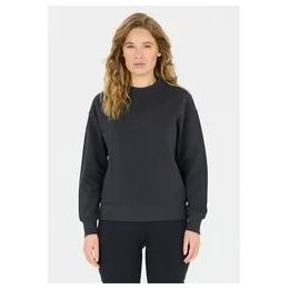 Kapuzensweatshirt SOS "Bovec", Damen, Gr. S, grau (schwarz, anthrazit), 95% Baumwolle, 5% Elasthan, unifarben, normal, Rundhals, Sweatshirts, Aus atmungsaktivem Material