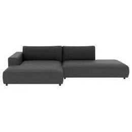 Ecksofa Musterring "Lucia", grau (anthrazit), B:330cm H:81cm T:190cm, 100% Polyester, Sofas, Ecksofa, verschiedene Farben, gro&szlig;er Longchair mit Armlehne, B330 x T190 cm