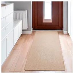 Teppich ANDIAMO "Luton, Made in Germany" Gr. 12, beige (dunkelbeige), B:80cm H:5mm L:200cm, Kunstfaser, Teppiche, Teppich, melierte Optik, auch als L&auml;ufer, Wohnzimmer & Schlafzimmer