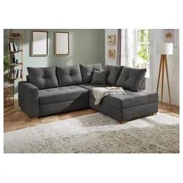 Jockenh&ouml;fer Ecksofa JOCKENH&Ouml;FER GRUPPE "Heidelberg L-Form", grau, B:228cm T:99cm, Korpus: 100% Polyester;Kissen: 100% Polyester, Sofas, Ecksofa, inklusive Bettfunktion, Bettkasten, Ottomane links oder rechts, Topseller