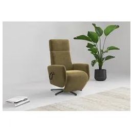 TV-Sessel Home Affaire "Rochelle, inkl. Kopfteilverstellung & 360 Drehfunktion", gr&uuml;n (olive), B:71cm H:110cm T:82cm, 100% Polyester, Sessel, wahlweise mit 2 Motoren, Akku & Aufstehhilfe