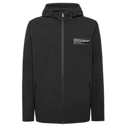 Kapuzensweatjacke Plein Sport "Sweatjacke mit Kapuze", Jungen, Gr. XL, schwarz (02, schwarz), Obermaterial: 89% Polyamid, 11% Elasthan. Futter: 100% Polyester, Sweatjacken Zip-Hoodie