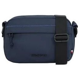 Umh&auml;ngetasche Tommy Hilfiger "TH COLOUR EW REPORTER", Herren, Gr. B/H/T: 24cm x 15cm x 8cm, blau (dunkelblau), Nylon, Taschen Umh&auml;ngetasche, Men Messengerbag, Schultertasche mit Vordertaschenfach