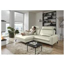 Ecksofa DIE PLANBAR "PN-EM20028 L-Form mit Kopfst&uuml;tzen", wei&szlig;, B:248cm H:114cm T:179cm, Sofas, Ecksofa, wahlweise mit motorischem Canape