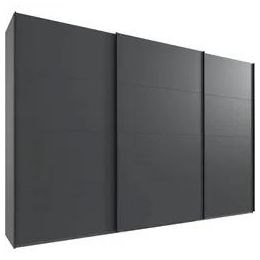 Kleiderschrank wimex "Mugano, Made in Germany, Lieferung bis in Deine Etage und Stellort", schwarz (grafit, griffe schwarz), B:360cm H:236cm T:65cm, Holzwerkstoff, Schr&auml;nke, Kleiderschrank, 3 Schwebet&uuml;ren, gro&szlig;e Gr&ouml;&szlig;en, mit oder ohne Spiegel, Metallgriffe