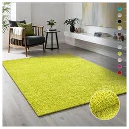 Hochflor-L&auml;ufer Sanat "LOCA" Gr. 12, gr&uuml;n (hellgr&uuml;n), B:80cm H:30mm L:250cm, Kunstfaser, Teppiche, Wohnzimmer, Langflor, Shaggy, Schlafzimmer