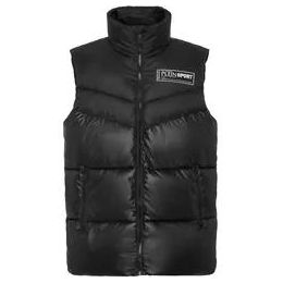 Outdoorjacke Plein Sport "Daunenweste", Herren, Gr. 3XL, schwarz (02, schwarz), Obermaterial: 100% Nylon; Futter: 100% Nylon; F&uuml;llung: 100% Polyester, Jacken Outdoorjacke